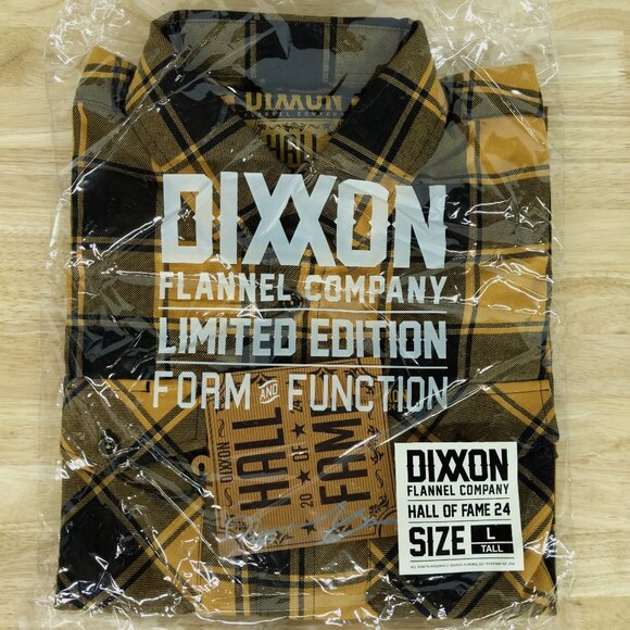 DIXXON | Shirts | Nwt Dixxon Hall Of Fame Vip Gold Black Plaid Flannel ...